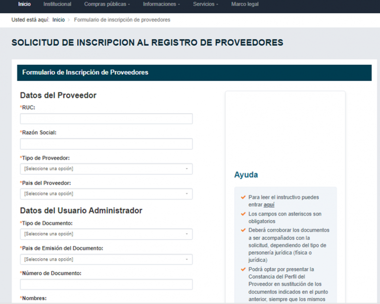 Guía para el Registro de Proveedores – DNCP